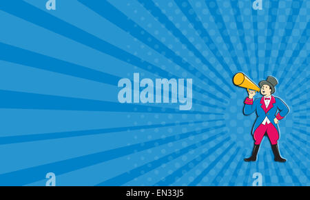 Circus Ringmaster Bullhorn Standing Cartoon Stock Photo - Alamy