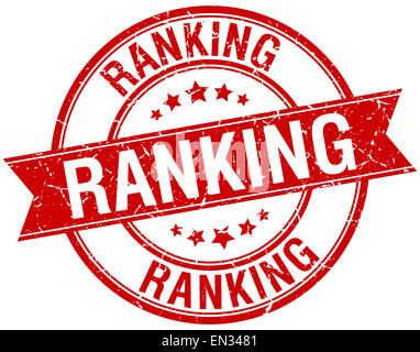 ranking grunge retro blue isolated ribbon stamp Stock Photo - Alamy