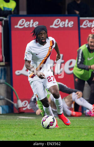 Milan, Italy. 25th Apr, 2015. Jose Holebas (Roma), Xherdan Shaqiri ...