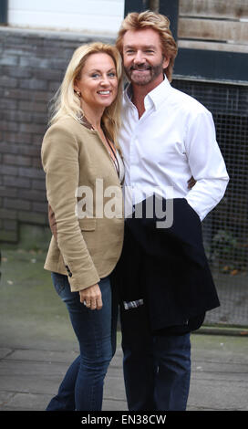 Noel Edmonds and his wife, Elizabeth Davies outside the ITV studios ...