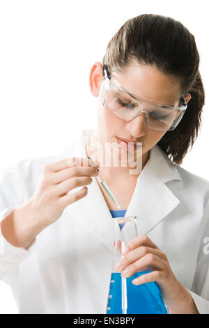 Female lab worker testing and experimenting Stock Photo - Alamy