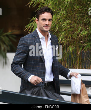 Strictly Come Dancing Thom Evans and his dance partner outside ITV ...