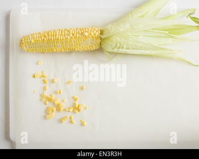 Cob of corn with niblets Stock Photo - Alamy