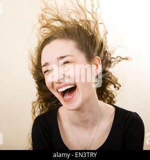 person getting wind blown in the face Stock Photo - Alamy