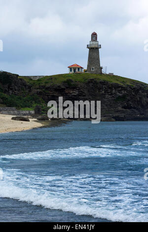 The Sabtang lighthouse which sits above the shore at San Vicente port ...