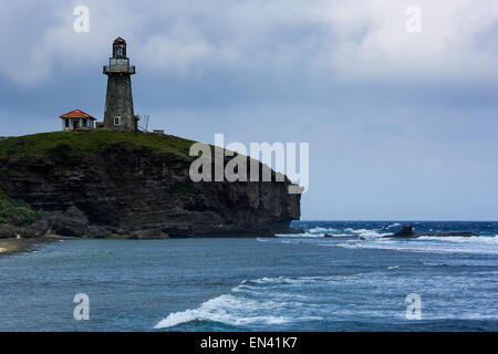 The Sabtang lighthouse which sits above the shore at San Vicente port ...