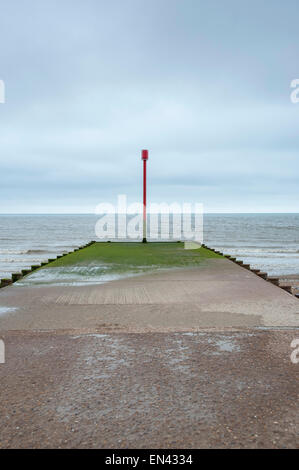 Jetty warning marker Stock Photo - Alamy