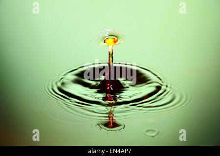 Water Drop Splash Collision - Closeup Stock Photo - Alamy