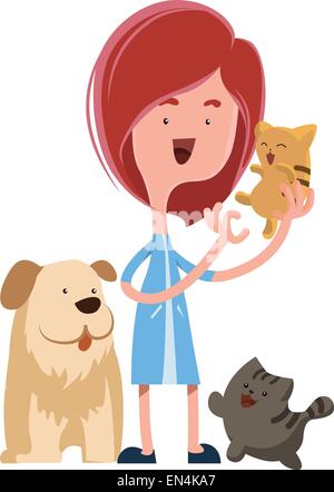 Cute girl cartoon vector illustration graphic design Stock Vector Image ...