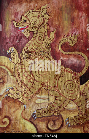 Thai Painting Blissful Himmavanta Land Of Mythical Creatures Stock ...