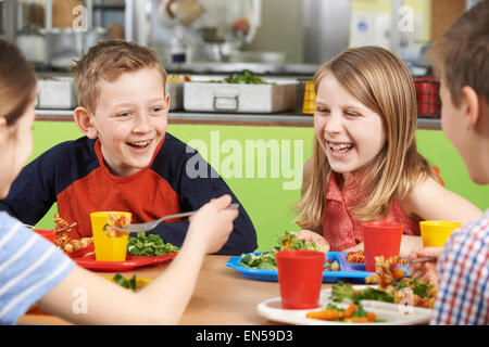 Students sitting at cafeteria table eating lunch (depth of field Stock ...