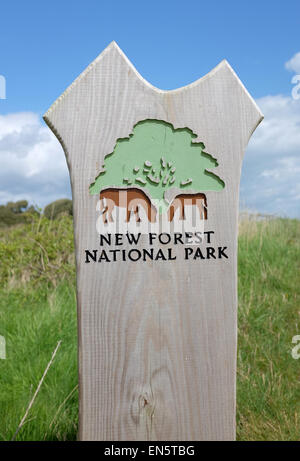 New Forest National Park sign with Lymington Yacht Haven in background ...