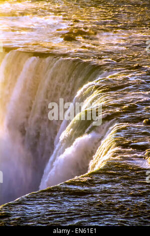 Thundering water flowing over American Falls. Niagara Falls. New York ...