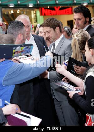 Hamburg, Germany. 28th Apr, 2015. Scottish actor Gerard Butler is ...