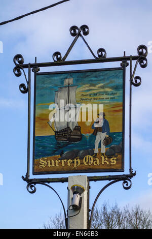 Surrey Oaks pub (public house) in Newdigate, Surrey, UK Stock Photo - Alamy