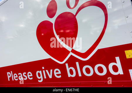 NHS Blood and Transplant (The National Blood Service) lorry Stock Photo ...