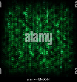 Matrix background with the green symbols Stock Photo - Alamy