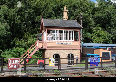 Highley Signal Box Severn Valley Railway uk Stock Photo - Alamy