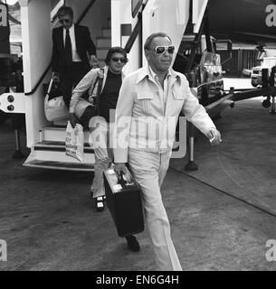 Singer Frank Sinatra seen here arriving at Heathrow Airport by ...