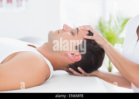 Man receiving head massage Stock Photo - Alamy