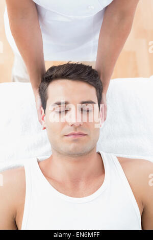 Man receiving neck massage Stock Photo - Alamy
