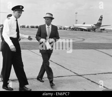 Frank Sinatra seen here arriving at Heathrow airport in the summer of ...