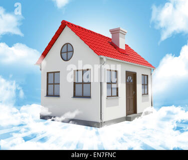 Small house with red roof Stock Photo - Alamy