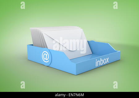 Composite image of blue inbox Stock Photo - Alamy