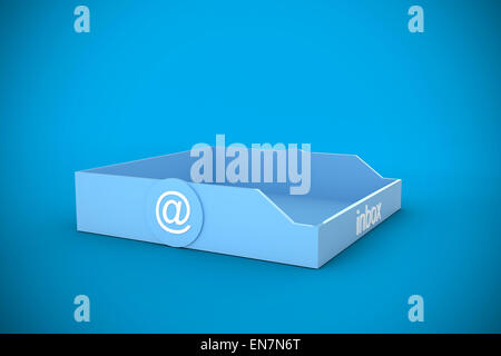 Composite image of blue inbox Stock Photo - Alamy