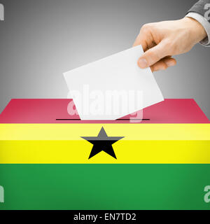 Ghana - ballot box - voting, election concept - 3D illustration Stock ...