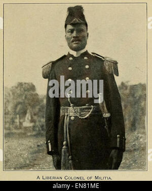 This 1907 illustration by Johnston depicts a Liberian coffee plantation ...