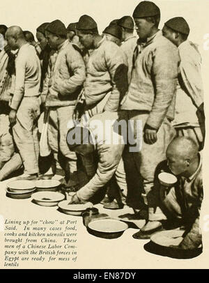 This 1919 photograph captures Chinese workers in France during the post ...