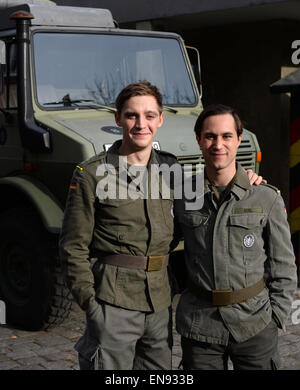 Actor Jonas Nay during a photo session on the set of 'Germany!', an ...