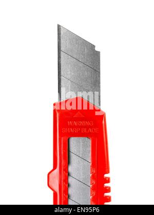 A box cutter isolated against a white background Stock Photo - Alamy
