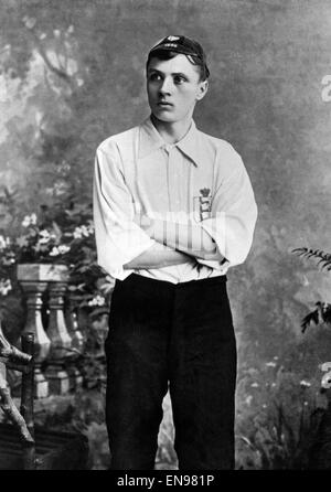 Footballer Steve Bloomer of Derby County pictured at Wrexham before WW1 ...