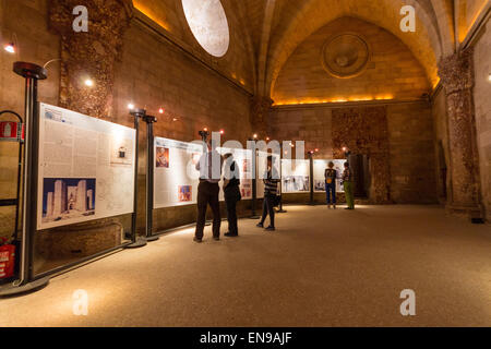 Italy Castel Del Monte inside of the Svevo castle XIII century Stock ...