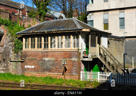 Exeter Central Station Signal Box Stock Photo - Alamy