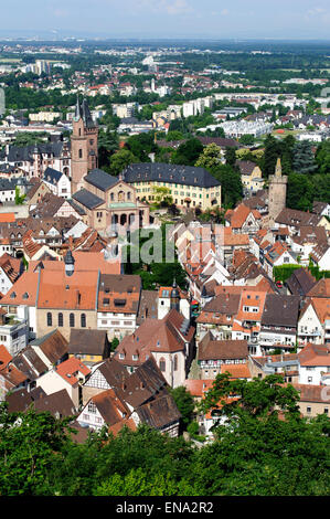 A view of Old Weinheim with castle, Baden-Württemberg, Germany Stock ...