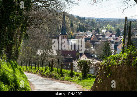 Blick auf Laudenbach, Bergstraße, Baden-Württemberg, Deutschland | view ...