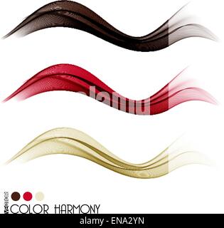 Set of color curve lines design element. Vector illustration Stock ...