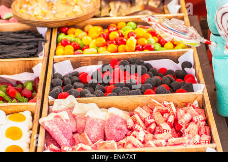 candies made by craftsmen in a medieval fair Stock Photo - Alamy