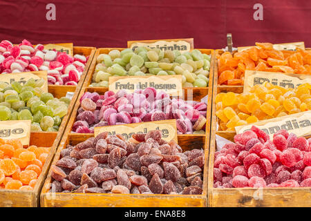 artisan candies in a medieval fair, spain Stock Photo - Alamy
