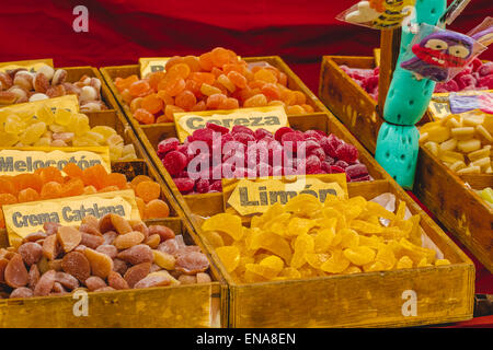 artisan candies in a medieval fair, spain Stock Photo - Alamy