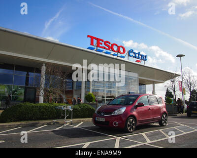 Exterior of TESCO EXTRA store in Merthyr Tydfil South Wales UK Stock ...