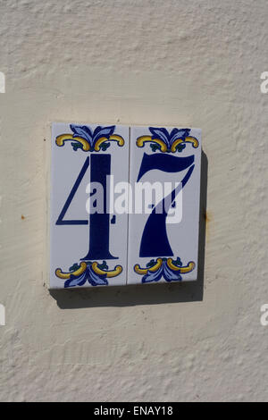 Ceramic numbers the number Seven Stock Photo - Alamy