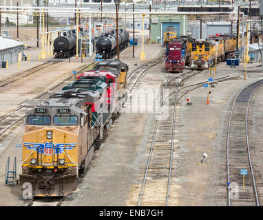 Denver, Colorado - The Union Pacific Denver North Rail Yard Stock Photo ...