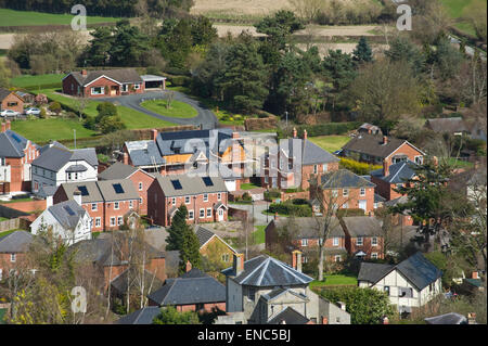 Montgomery town in countryside of rural Powys near the wales england ...