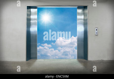 Open elevator doors Stock Photo - Alamy