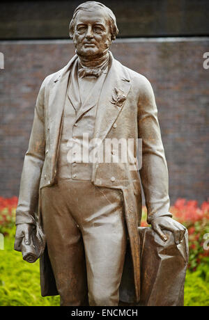 Statue of Joseph Brotherton on Bridge Street Manchester UK on the ...