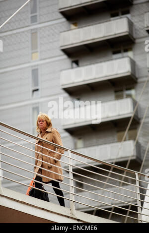Trinity Bridge is a three-way footbridge which crosses the River Irwell ...